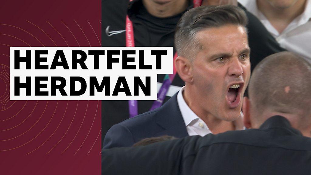 World Cup 2022: John Herdman's speech to Canada team after defeat by Belgium - BBC Sport
