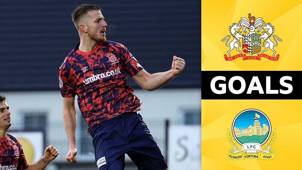 Watch: Linfield hit Glenavon for six to narrow gap at top - BBC Sport