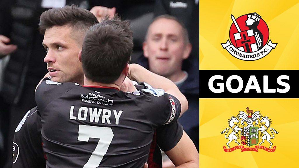 Watch: Lecky double helps Crues fight back to beat Glenavon - BBC Sport