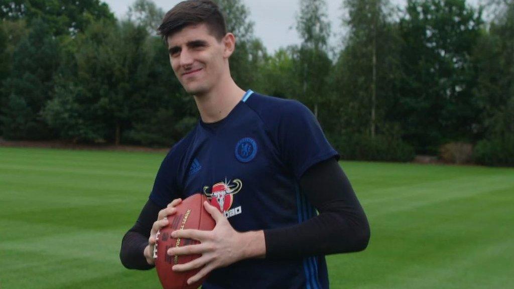Chelsea keepers' NFL challenge - BBC Sport