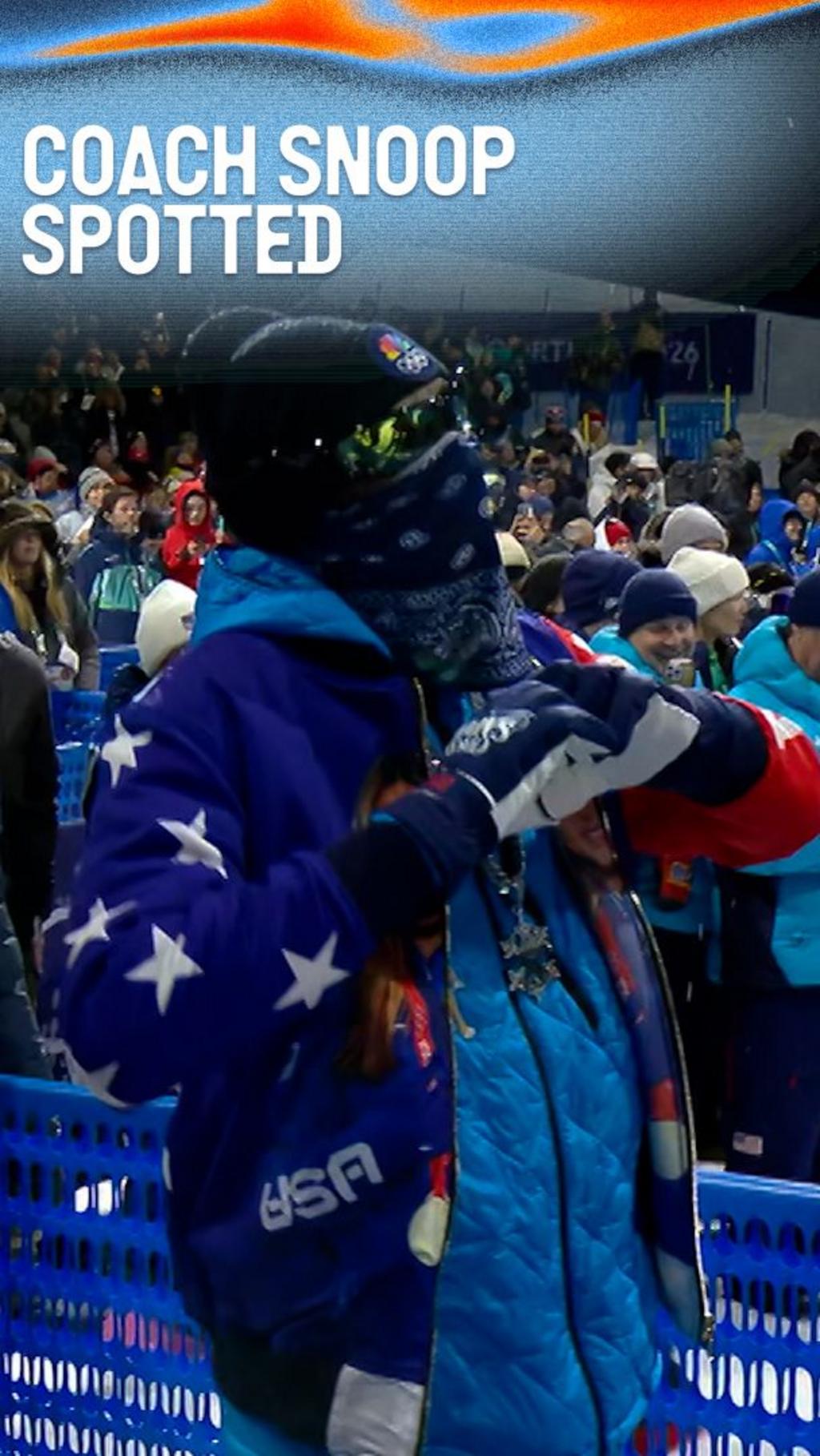 Olympics: Snoop Dogg brings cheer to Team USA in the halfpipe - BBC Sport