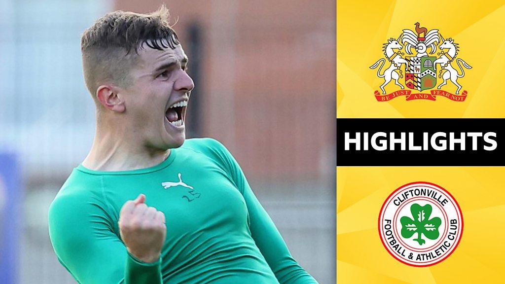 Watch: Hale free-kick sends Cliftonville past Glenavon - BBC Sport