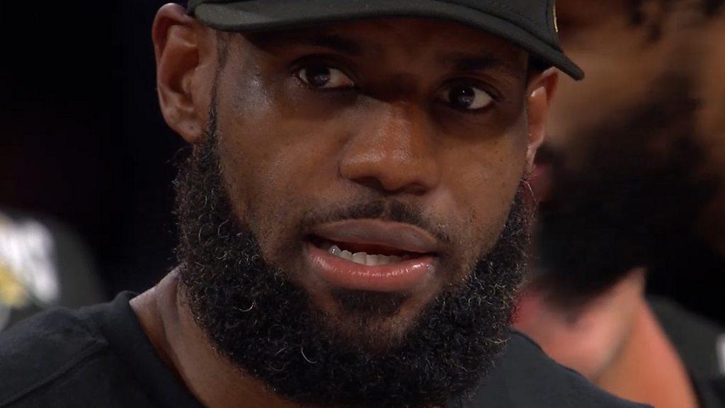 LeBron James interview after Los Angeles Lakers win NBA title - BBC Sport