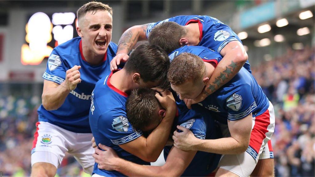 Europa League: Lavery nets double as Linfield edge Qarabag in play-off ...