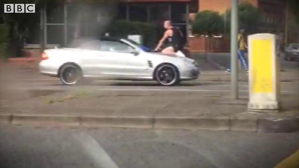 Car-punching man Michael McCabe jailed - BBC News