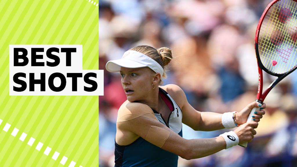 Eastbourne 2023: GB's Harriet Dart beats Zhang Shuai - best shots - BBC ...