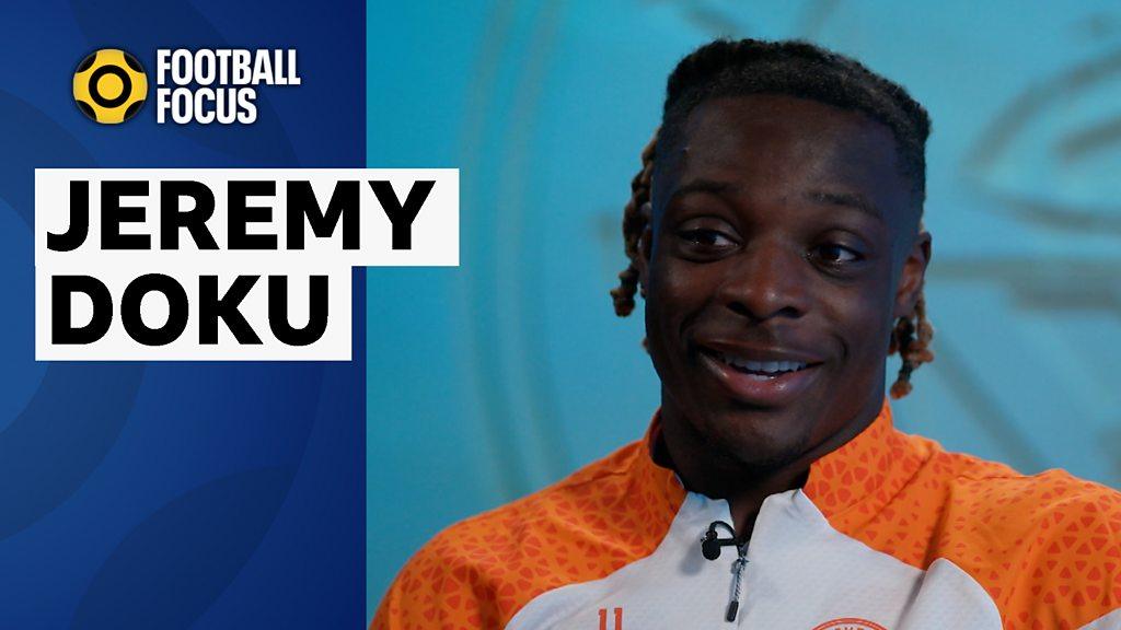 Football Focus: Man City's Jeremy Doku on Pep Guardiola, Treble chances ...
