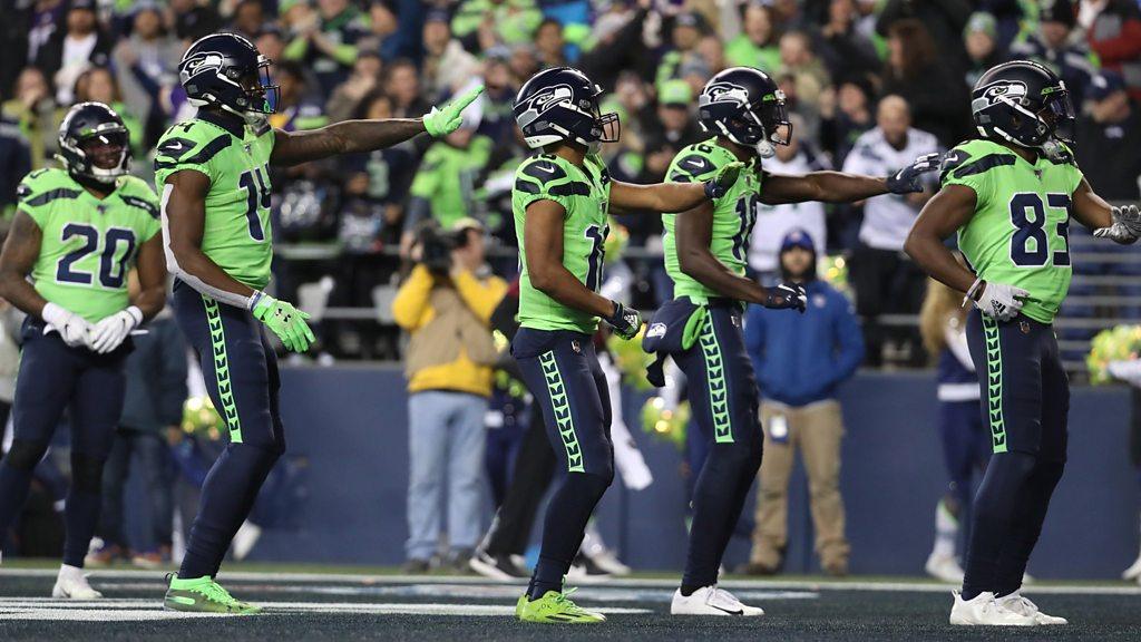 David Moore of the Seattle Seahawks catches Russell Wilson 60-yard ...