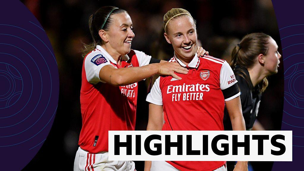 WSL highlights: Arsenal 4-0 Brighton - BBC Sport