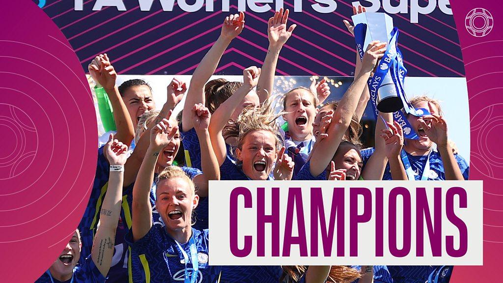 WSL: Watch Chelsea lift trophy after historic third successive title ...