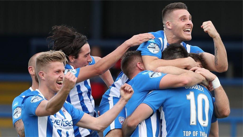 Coleraine put four past leaders Crusaders to move within three points ...