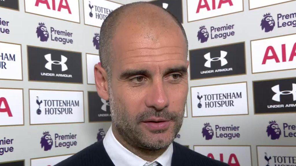Tottenham 2-0 Man City: Spurs were the better team- Pep Guardiola - BBC ...