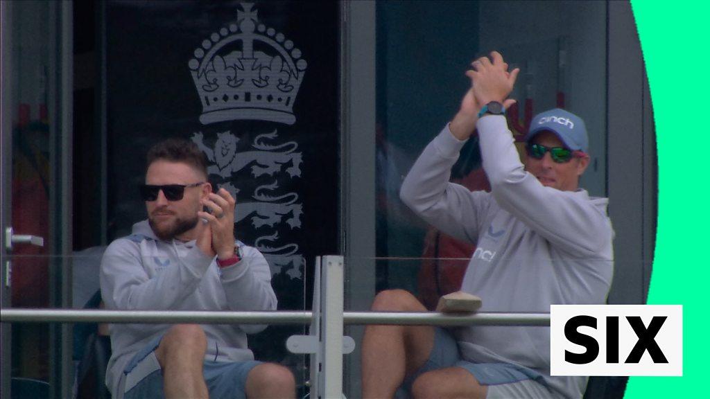 England v South Africa: Ben Stokes hits huge six into England dressing ...