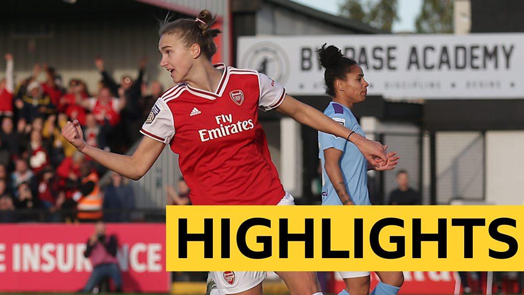 WSL Highlights: Arsenal Women 1-0 Man City Women - BBC Sport