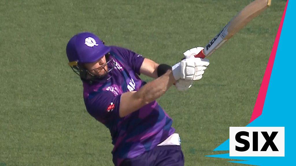 T20 World Cup: Scotland's Michael Jones hits six on to roof - BBC Sport