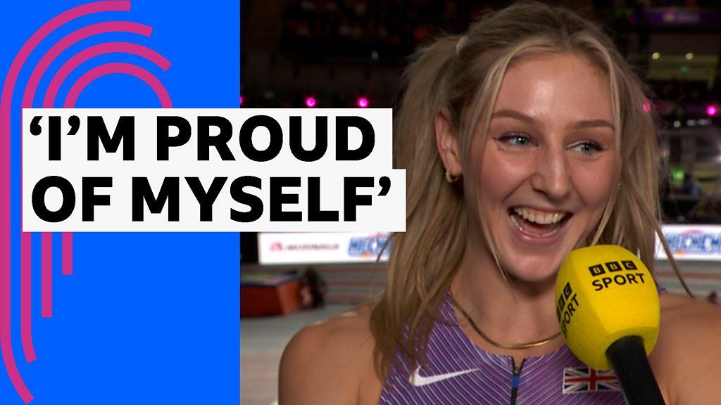 Molly Caudery joy after pole vault gold at the World Indoor ...