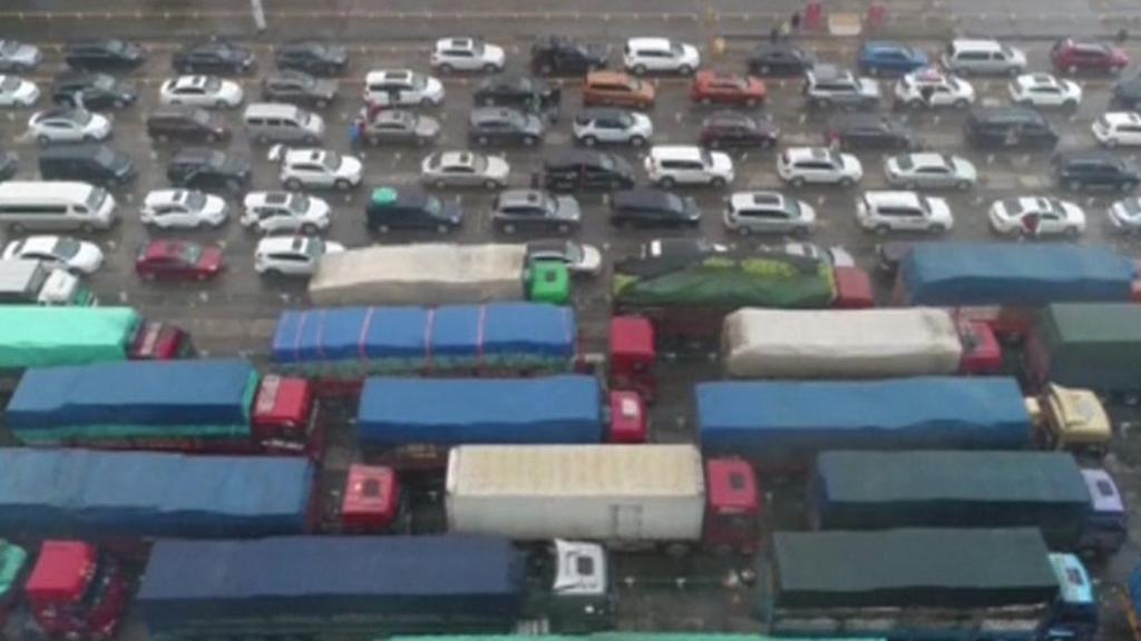 World's worst traffic jam? Thousands left stranded in China - BBC Newsround