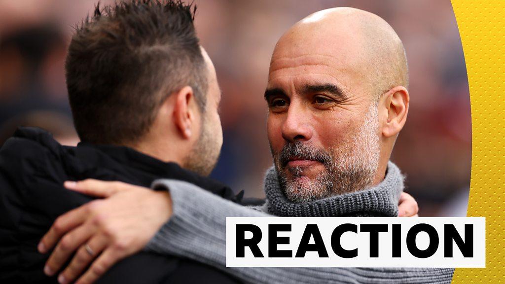 Manchester City 2-1 Brighton: Guardiola praises Brighton's 'incredible ...