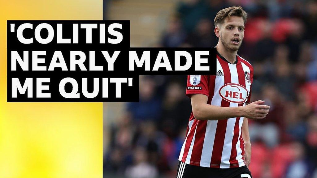 Jack Fitzwater: Exeter City defender on dealing with colitis - BBC Sport