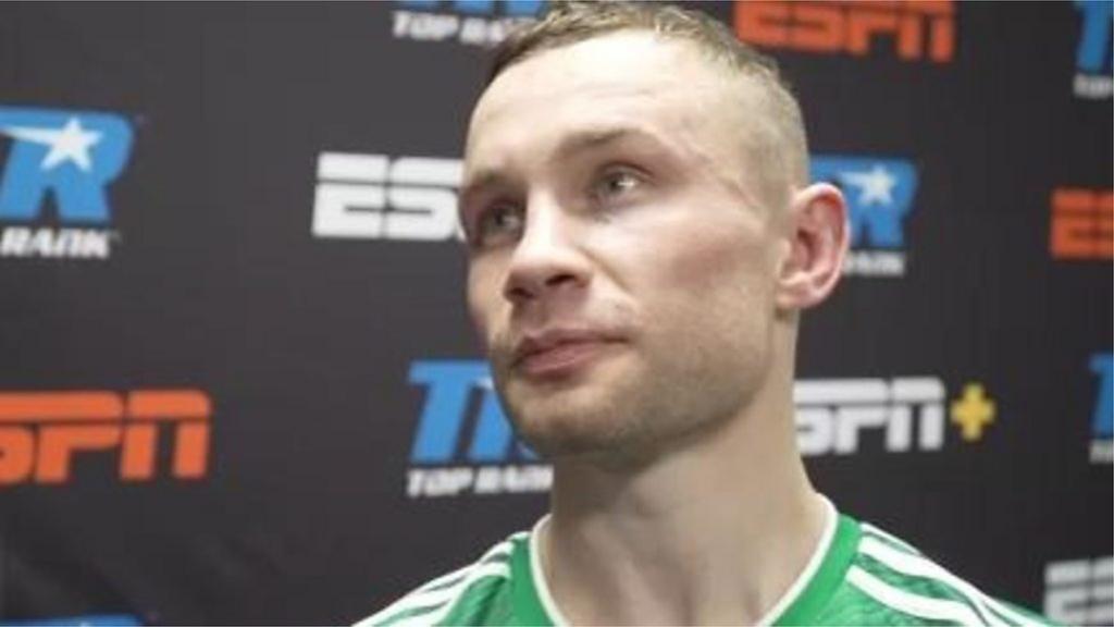 Frampton secures dominant Vegas win despite hand problems - BBC Sport