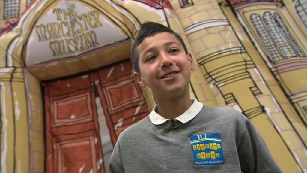 Moveable, pop-up, inflatable museum visits school kids - BBC Newsround