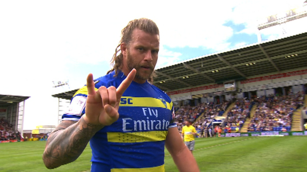 Challenge Cup: Warrington's Ashton Sims uses in-game microphone - BBC Sport