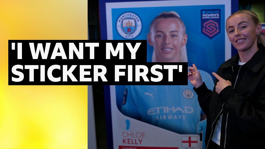 WSL Panini sticker album: Chloe Kelly & Nikita Parris at launch - BBC Sport