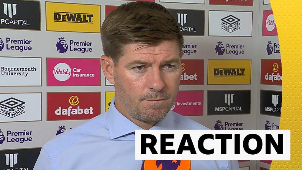 Bournemouth 2-0 Aston Villa: Only ourselves to blame, says Steven ...