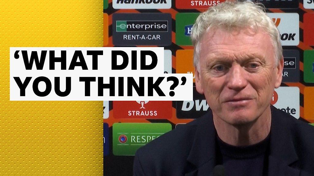 West Ham Utd: David Moyes frosty with reporter after Europa League exit ...
