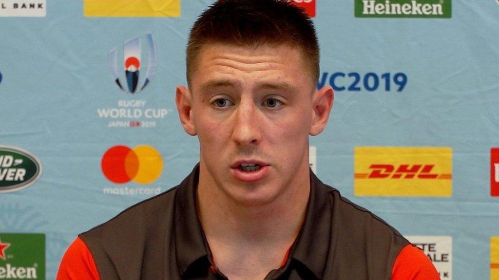 Wales' Josh Adams discusses his try scoring form at the Rugby World Cup ...
