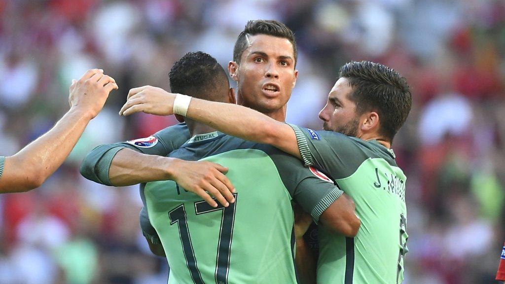 Euro 2016: Cristiano Ronaldo flick breaks Euros record - BBC Sport