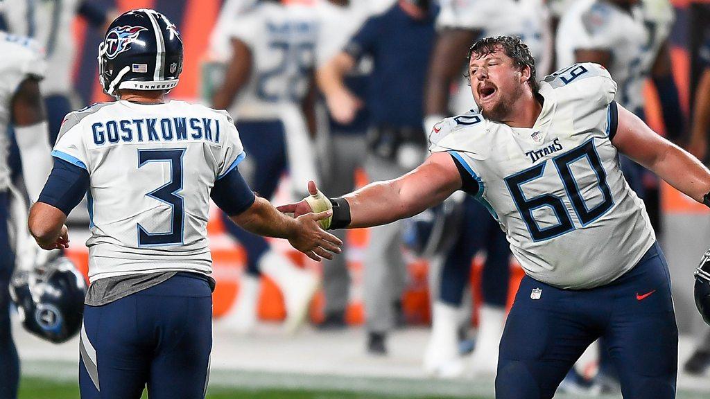Tennessee Titans kicker Stephen Gostkowski misses four times then hits ...