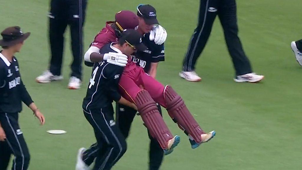U19 Cricket World Cup: Injured West Indies batsman is carried off field ...