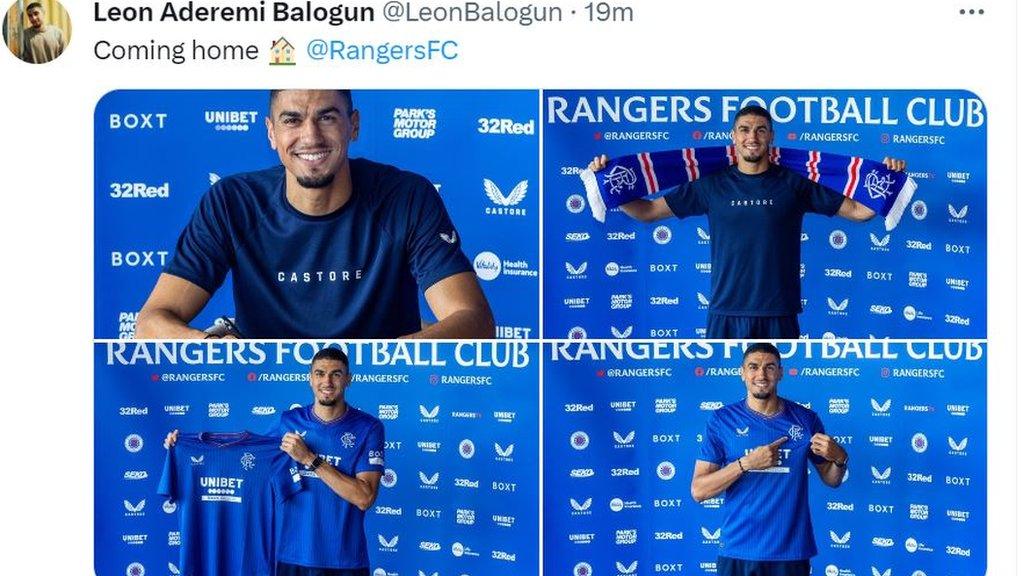 Leon Balogun: Veteran centre-half says it is 'unreal' to rejoin Rangers ...