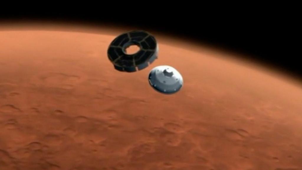 BBC Archive: Curiosity lands on Mars in 2012 - BBC