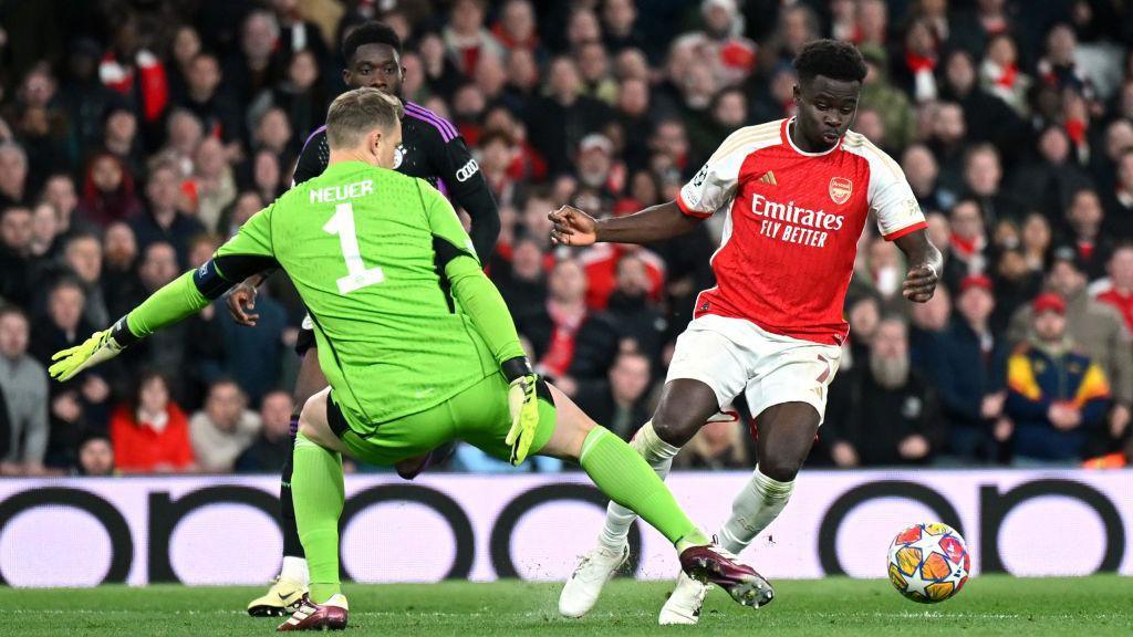 Arsenal 2-2 Bayern Munich: Should Bukayo Saka have got a penalty? - BBC Sport