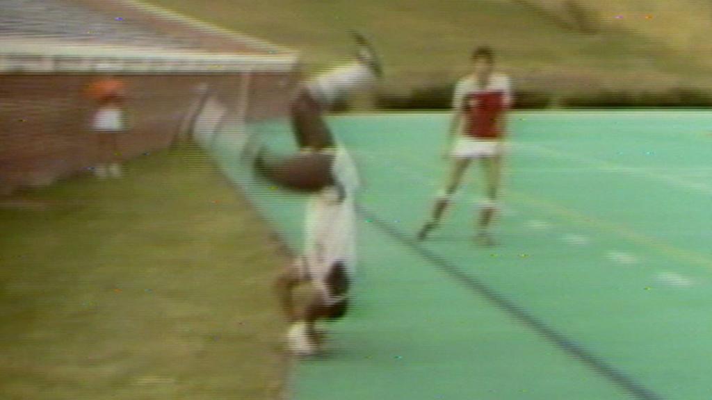 BBC Archive 1982: US Soccer Somersault Throw - BBC