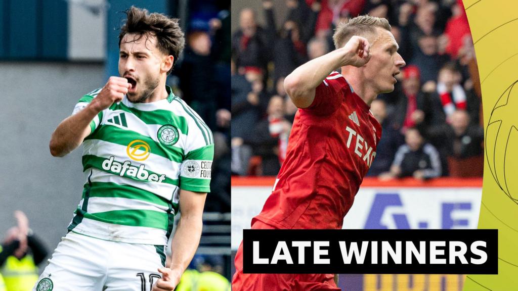 Watch: Celtic & Aberdeen leave it late to extend perfect starts - BBC Sport