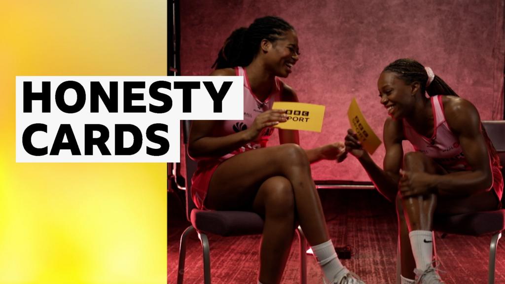 Netball Super League: Liv Tchine & Funmi Fadoju play BBC Honesty Cards - BBC Sport