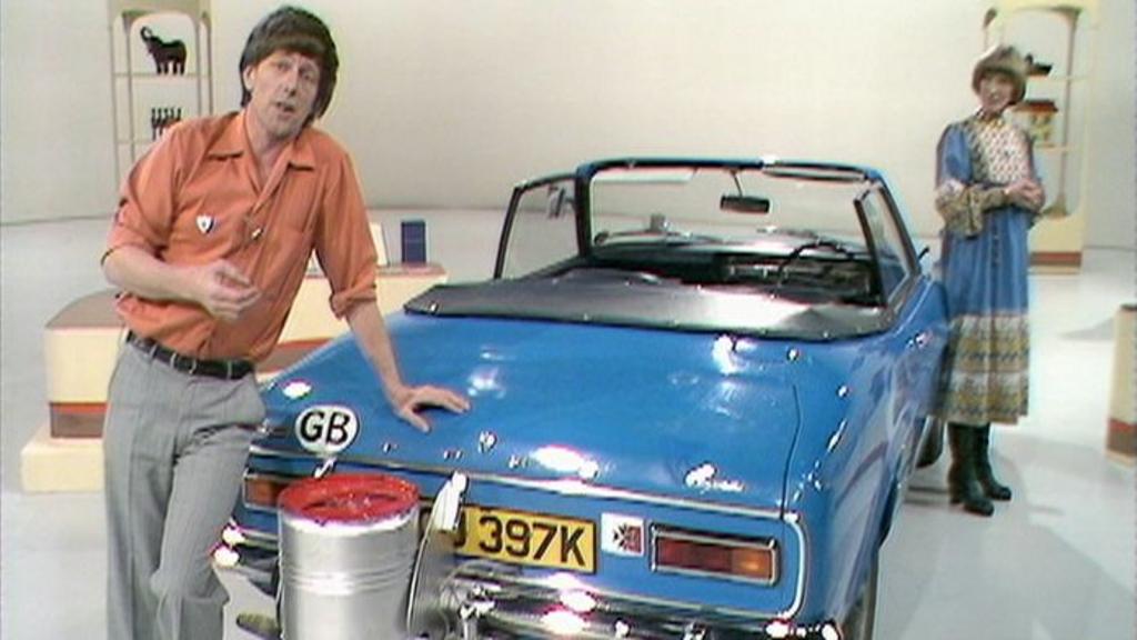 BBC Archive 1975: Coal-powered car on Blue Peter - BBC