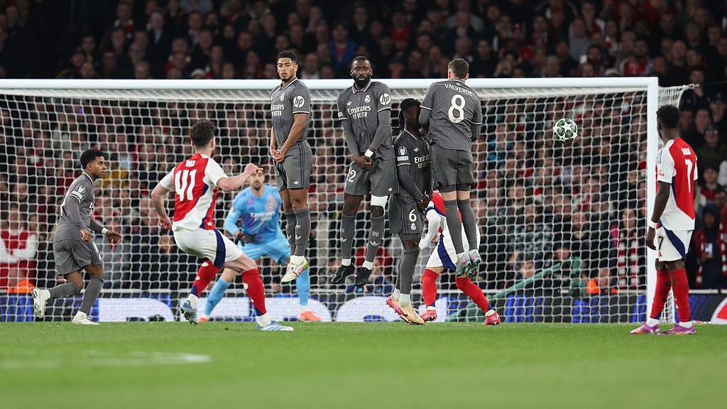 Arsenal 3-0 Real Madrid: Declan Rice goals in pictures - BBC Sport