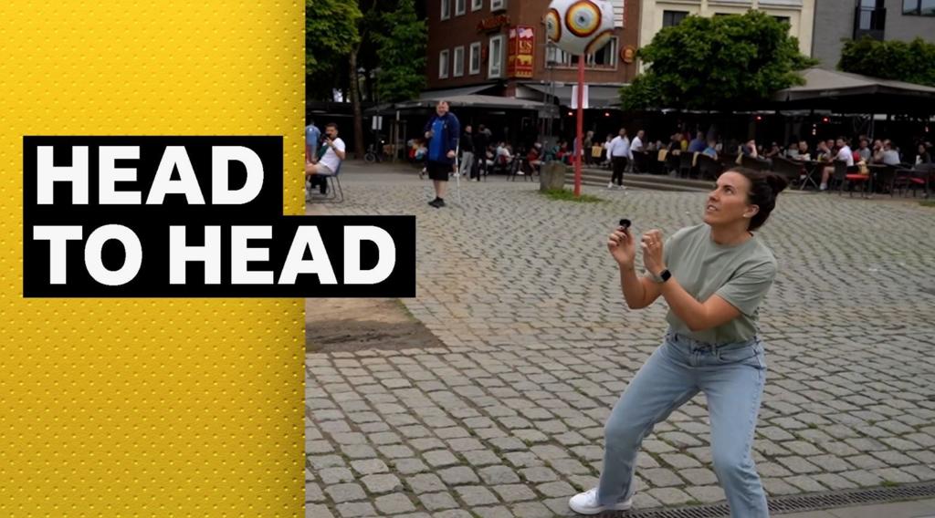 Leanne Crichton, Steven Thompson & Scotland fans take on headers ...