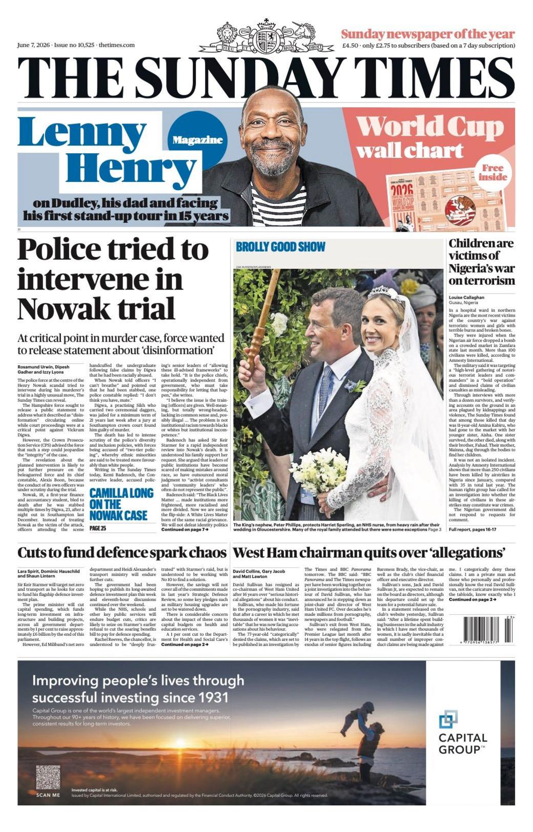 Newspaper headlines: 'Cuts to fund defence spark chaos' and 'Kate the ...