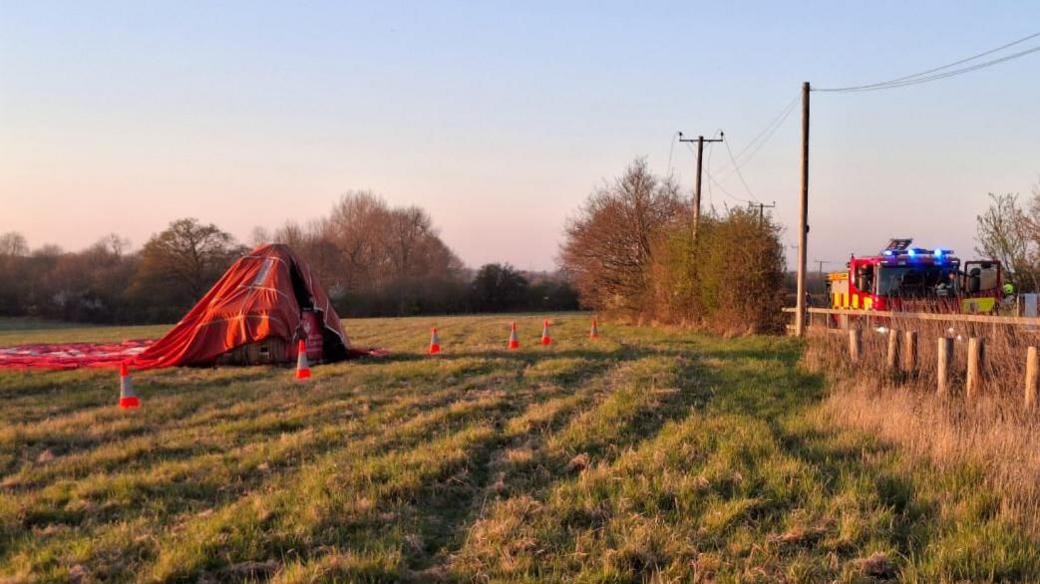 Earls Colne hot air balloon passenger suffered electric shock - BBC News
