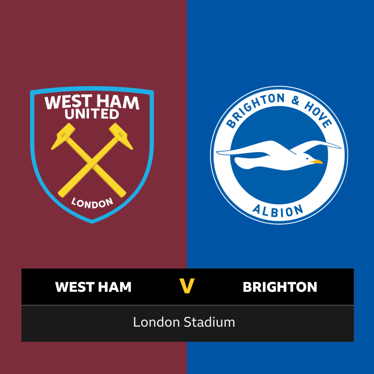 Follow West Ham v Brighton live - BBC Sport
