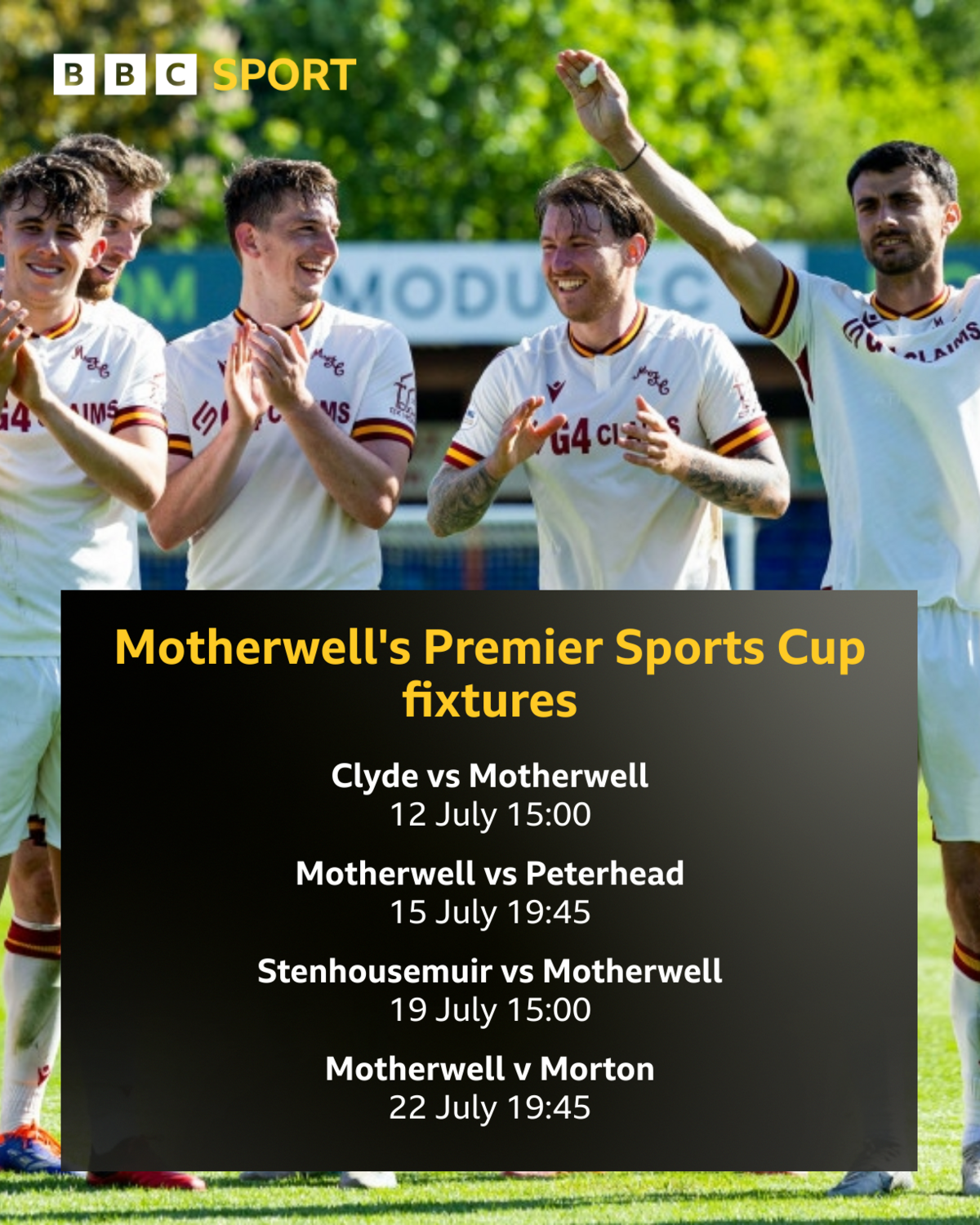 Motherwell visit Clyde in season opener - BBC Sport