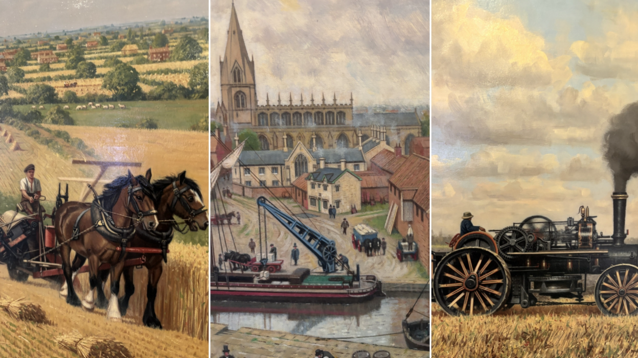 Robin Wheeldon oil paintings capture rural life in Lincolnshire - BBC News