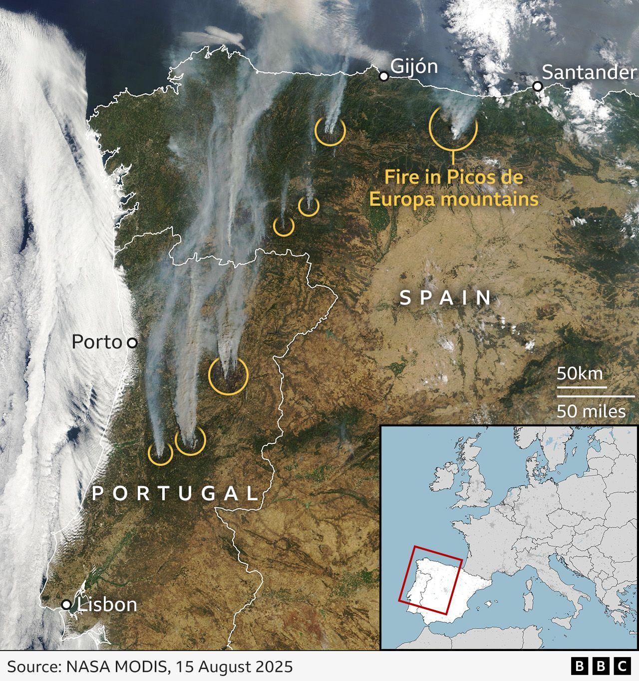Wildfires In Europe Record Burning In Spain And Portugal BBC News Wildfires In Europe Record Burning In Spain And Portugal BBC News