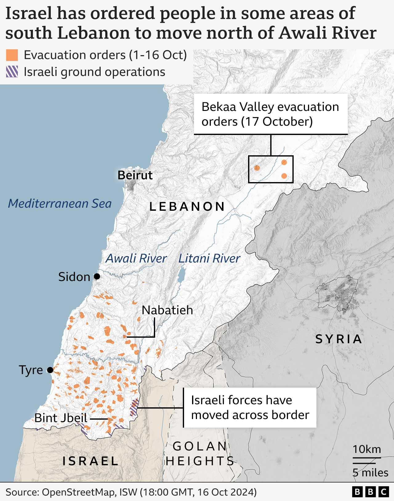 Israel-Lebanon in maps: Tracking the conflict with Hezbollah and Iran ...