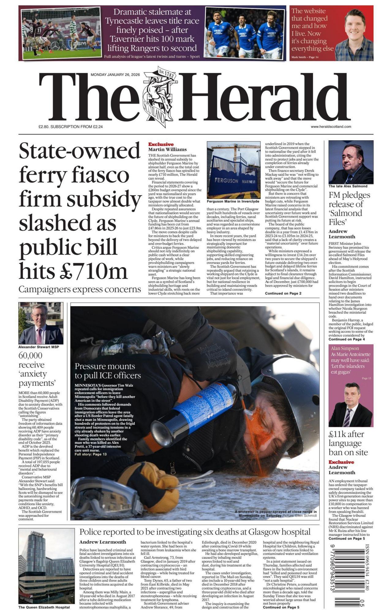 Scotland's papers: Swinney's health board attack and Burnham fallout ...